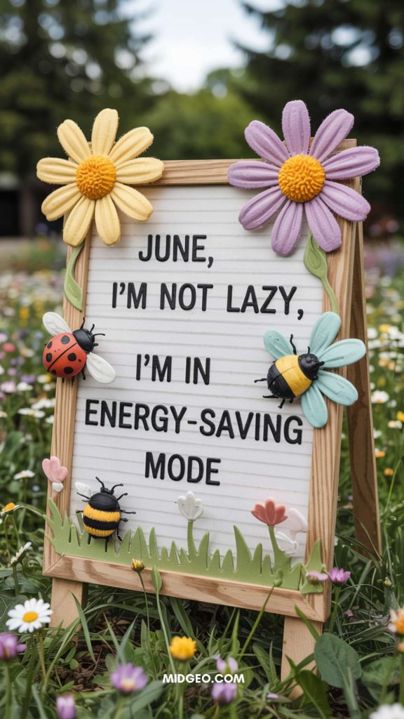 Funny And Short June Letter Board Quotes (Summer Vibes)